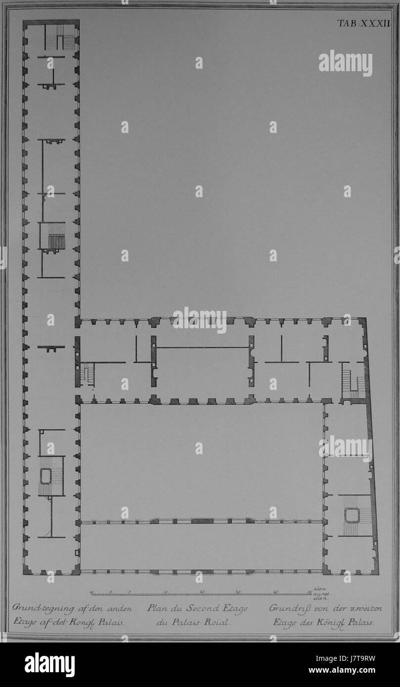 This architectural drawing depicts the second-floor plan of the Royal ...