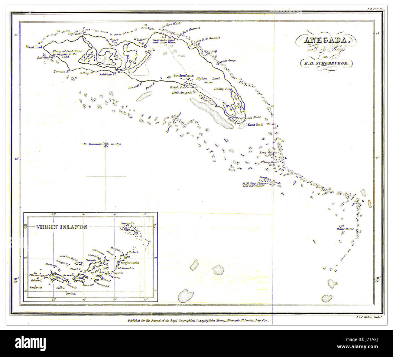 Map of anegada hi-res stock photography and images - Alamy