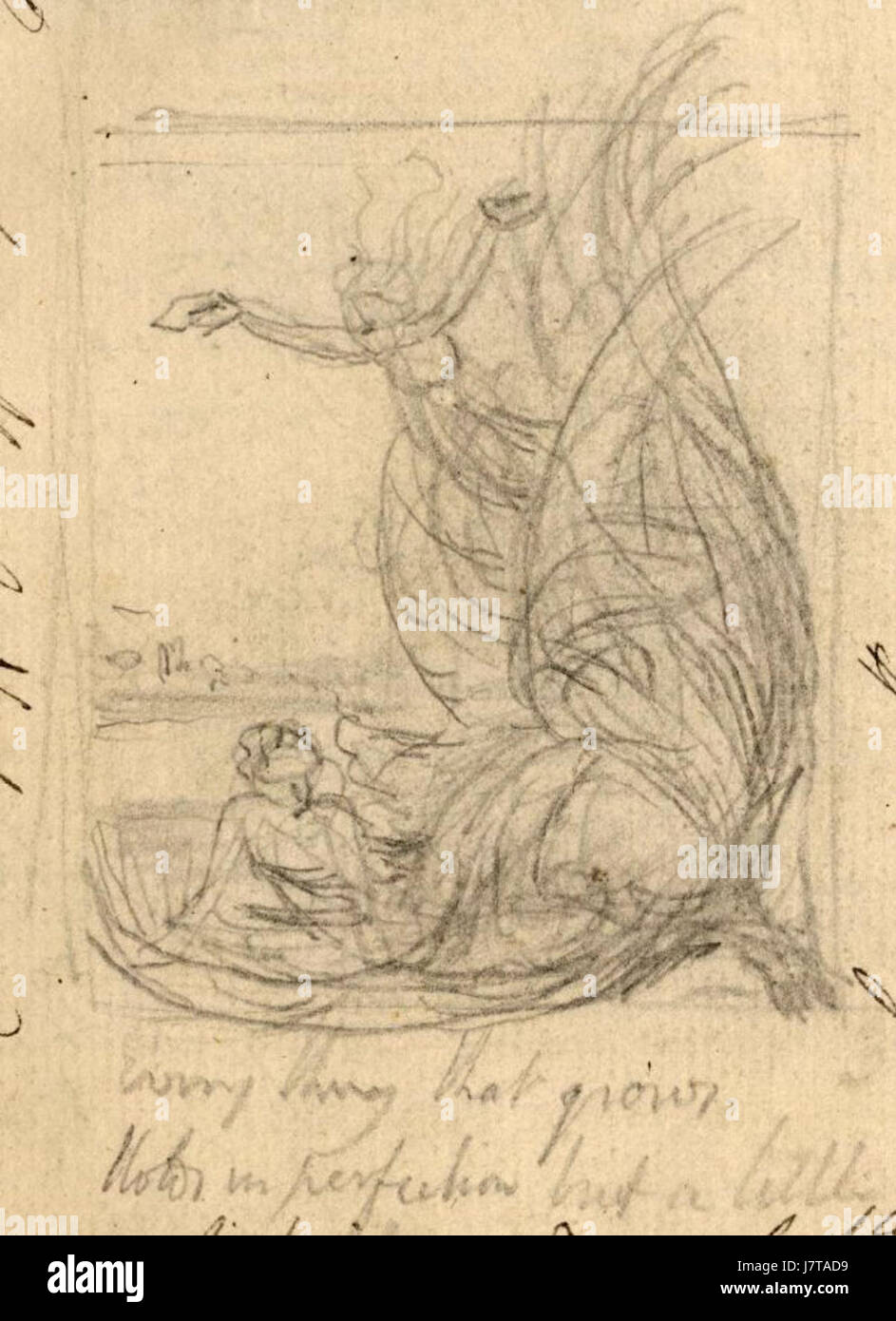 The manuscript page from William Blakeâ€™s notebook, titled 'The Sick ...