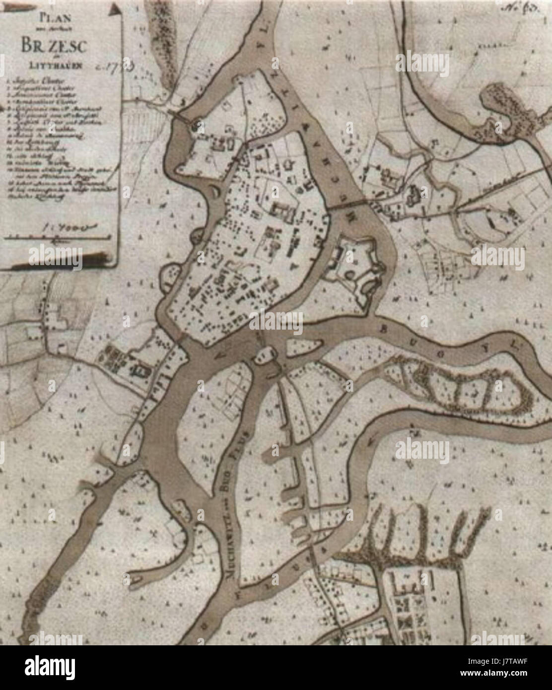 Vintage map of brest hi-res stock photography and images - Alamy