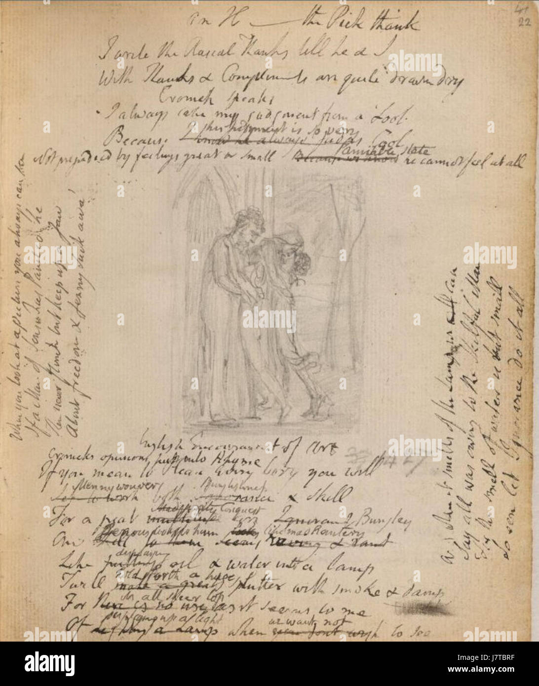 Blake manuscript Notebook page 041 Stock Photo - Alamy