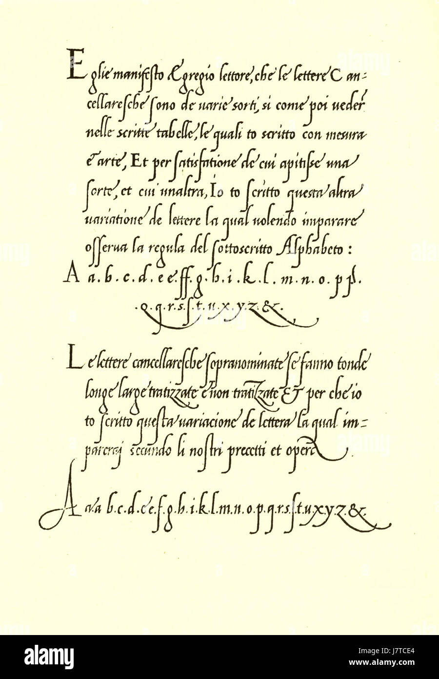 Cancellaresca von Giovanni Antonio Tagliente, 1524 Stock Photo - Alamy