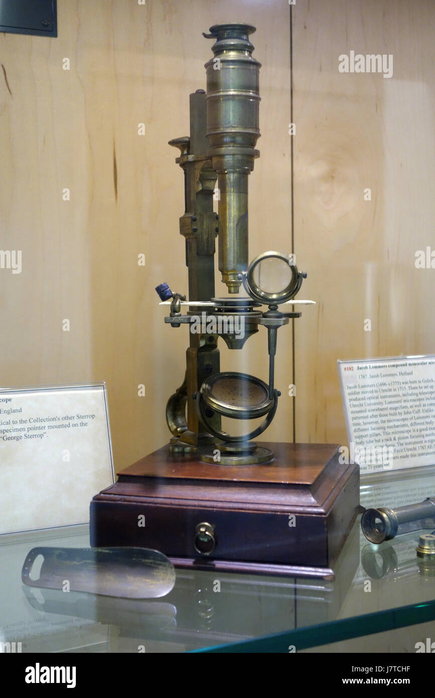 This 1750-era Sterrop Cuff style microscope, created by George Sterrop ...