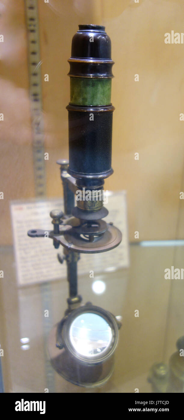 1760 circa, compound microscope with black shagreen outer tube, Jan ...