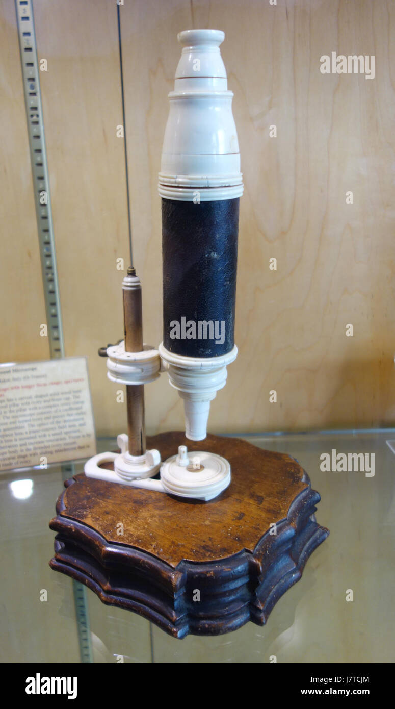 1700 1725, ivory and wood compound microscope with shagreen, unknown ...