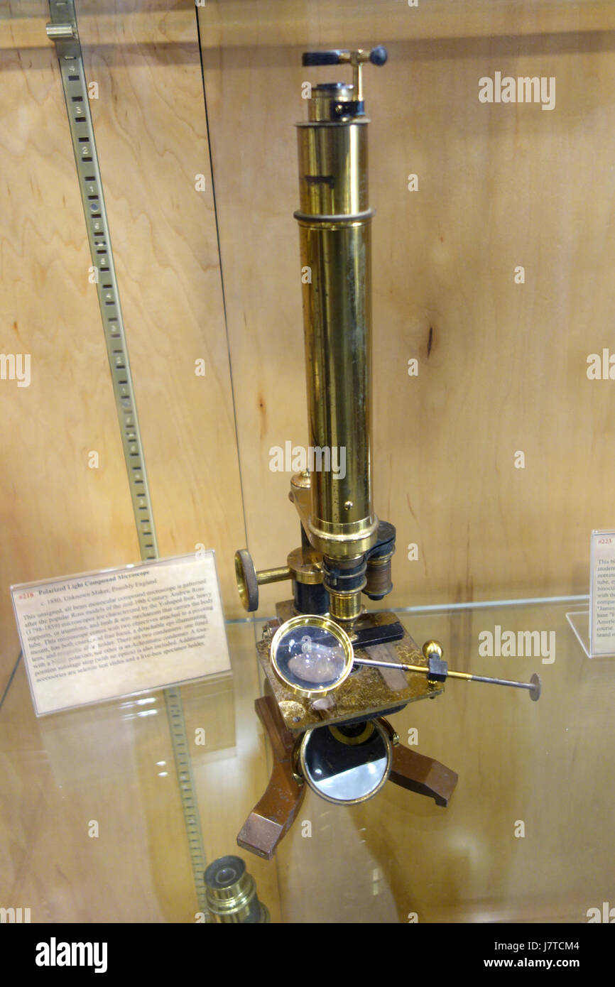 1880 circa, polarized light compound microscope patterned after Andrew ...