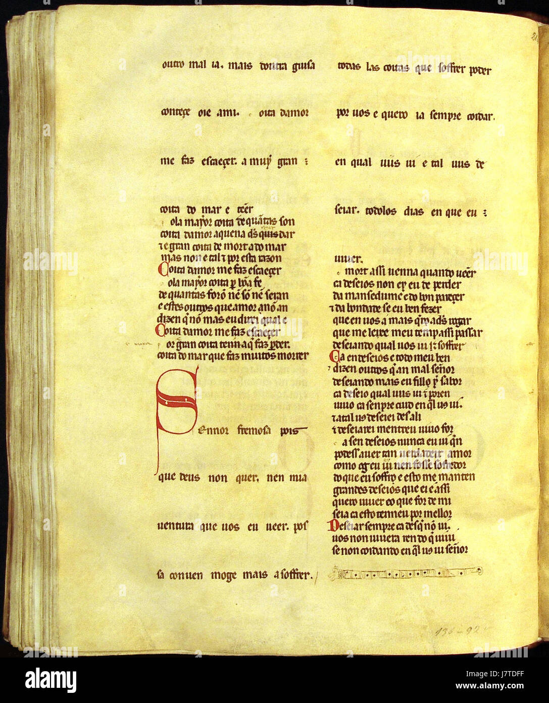 The 'Cancioneiro da Ajuda' manuscript, a key example of medieval ...