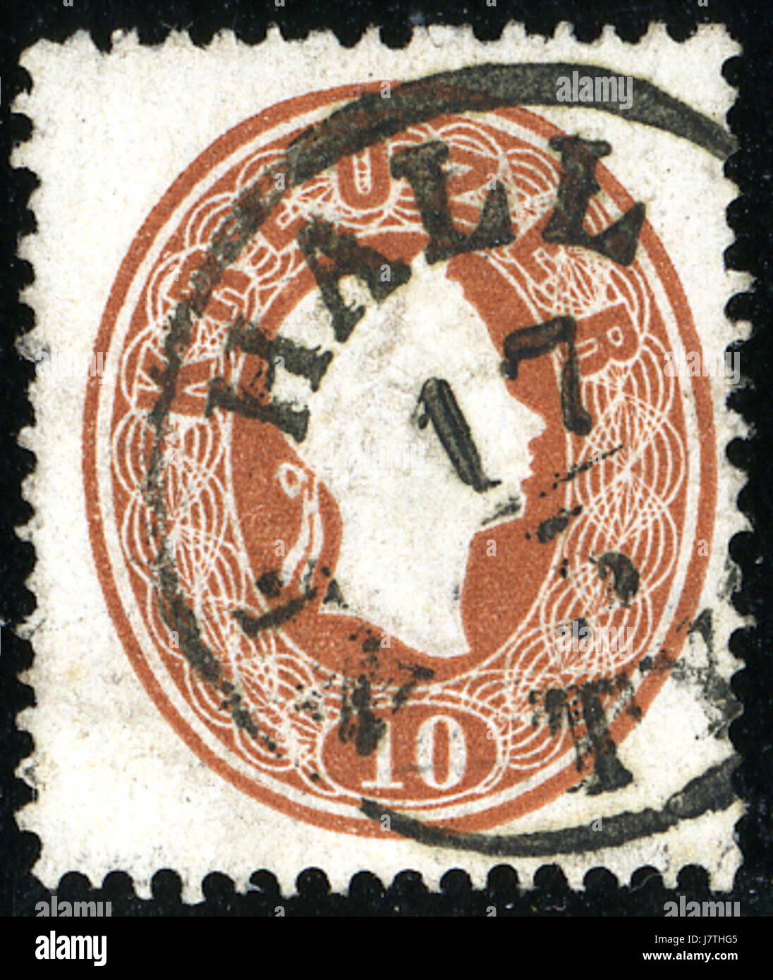 The 1861 KK 10kr coin from Hall in Tyrol, Austria, represents a ...