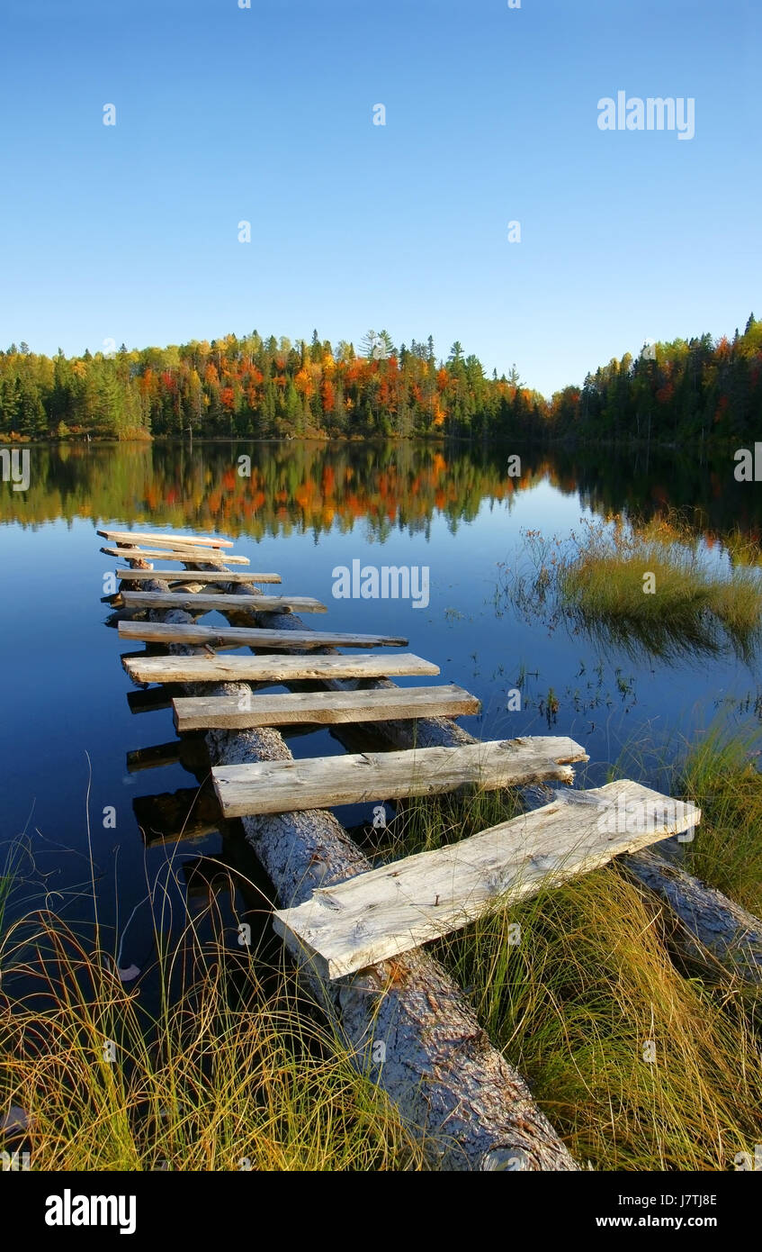 dock season deck fresh water lake inland water water river fall autumn ...