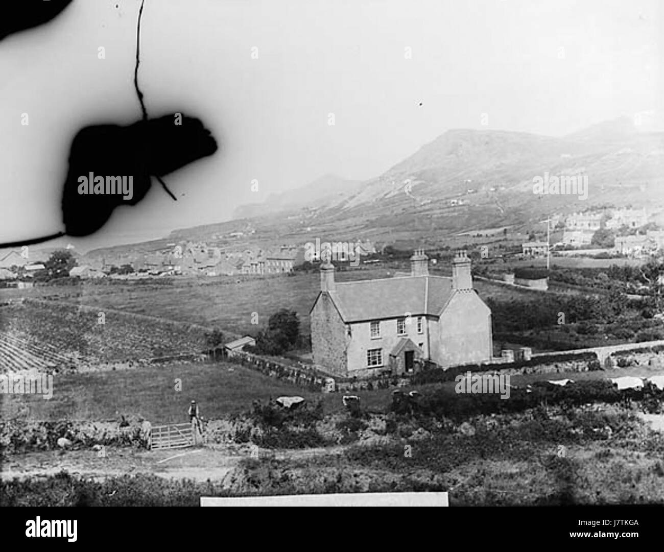 This view captures the scenic beauty of Nefyn, a village in North Wales ...