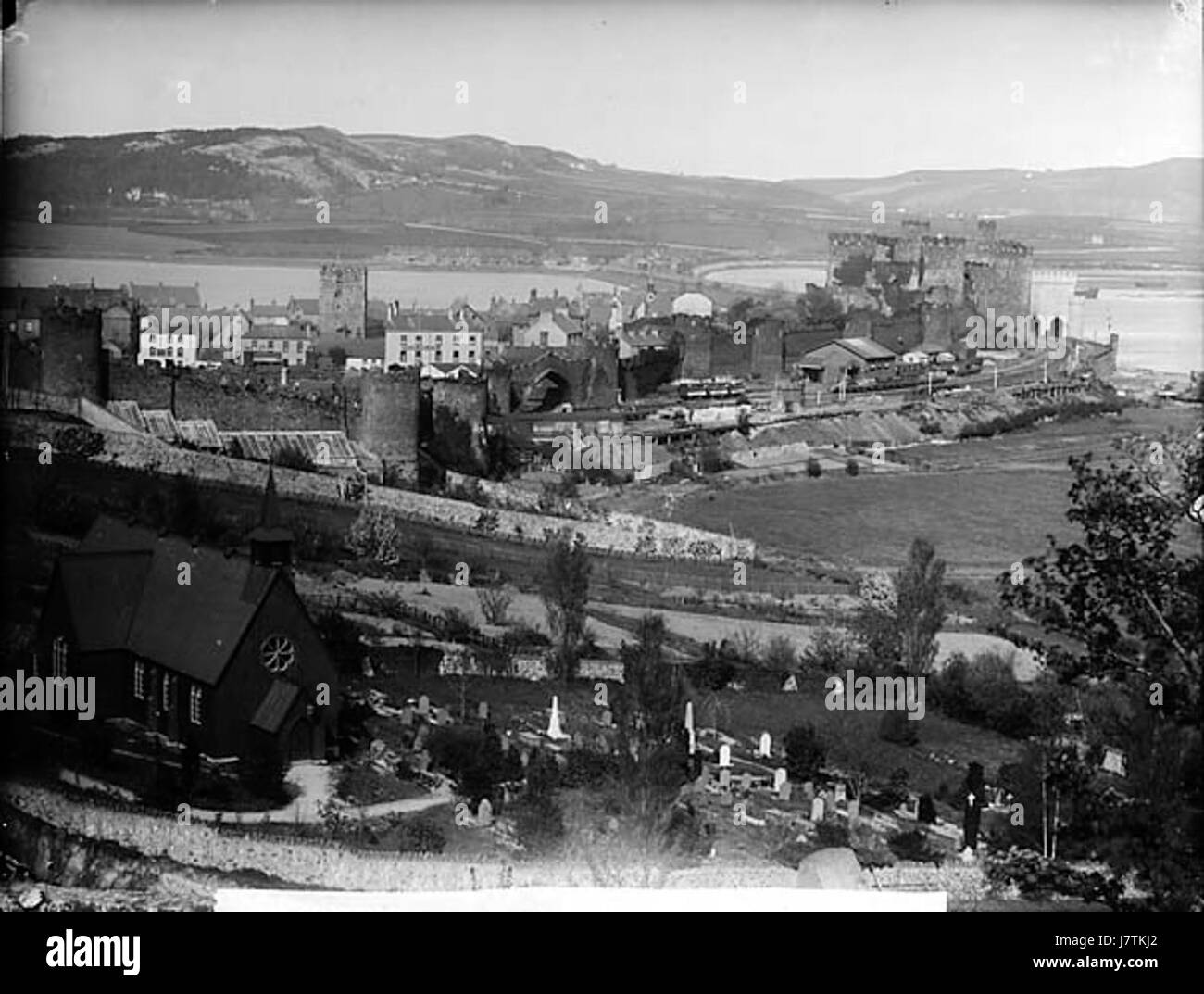 Wales view from north Black and White Stock Photos & Images - Alamy