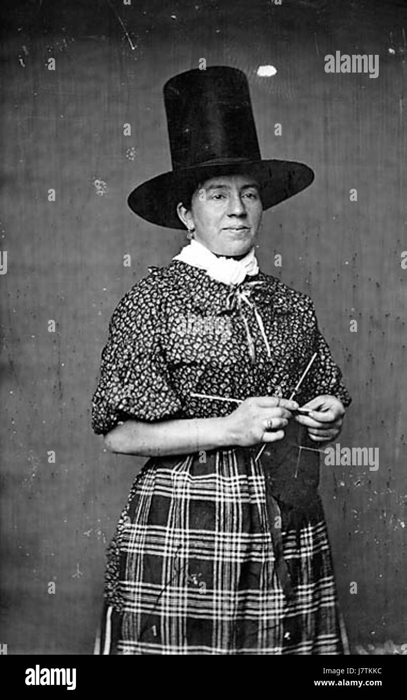 This image features a woman in traditional *national dress*, engaged in ...