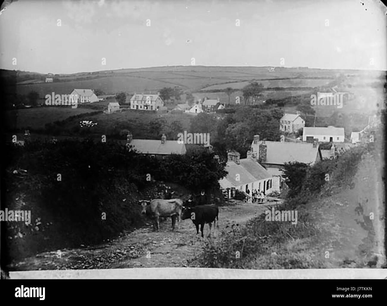 A scenic view of Sarn Mellteyrn from Pencraiglas, captured in a ...
