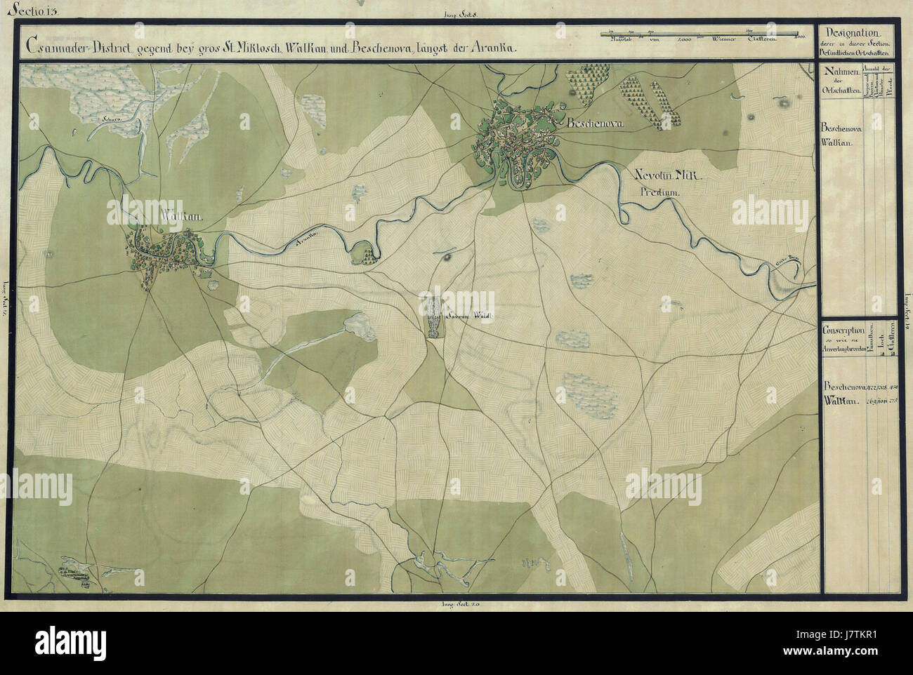 This map is from the Josephinian land survey, depicting the region of ...