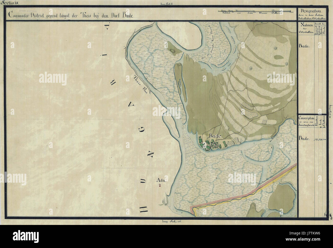 The 'Banat Josephinische Landaufnahme' refers to a map or historical ...