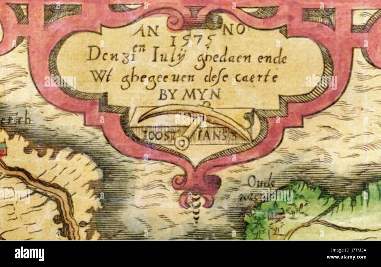 The 1575 map with the signature of Bilhamer is a historical ...