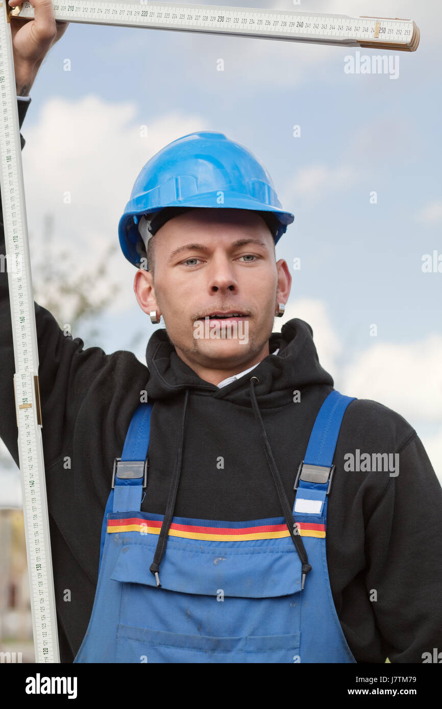 blue male masculine ruler portrait person outdoor standing hold ...