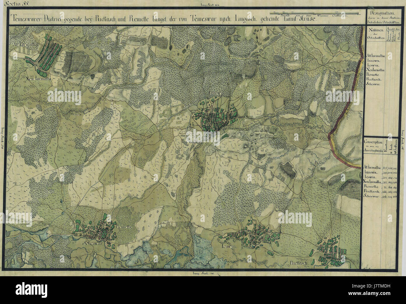 Banat Josephinische Landaufnahme pg055 Stock Photo - Alamy