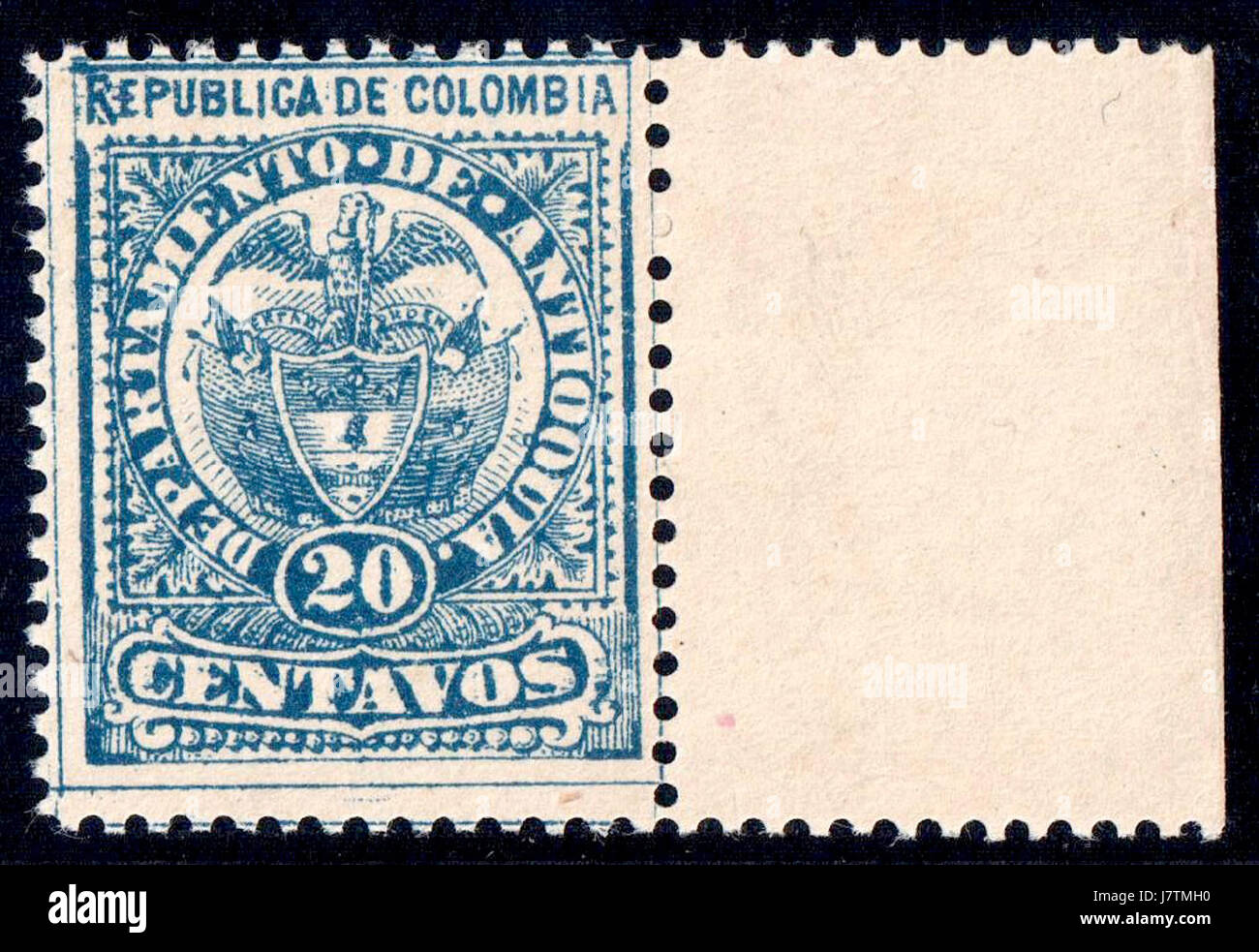 Colombia Antioquia 1890 Sc78 Stock Photo - Alamy
