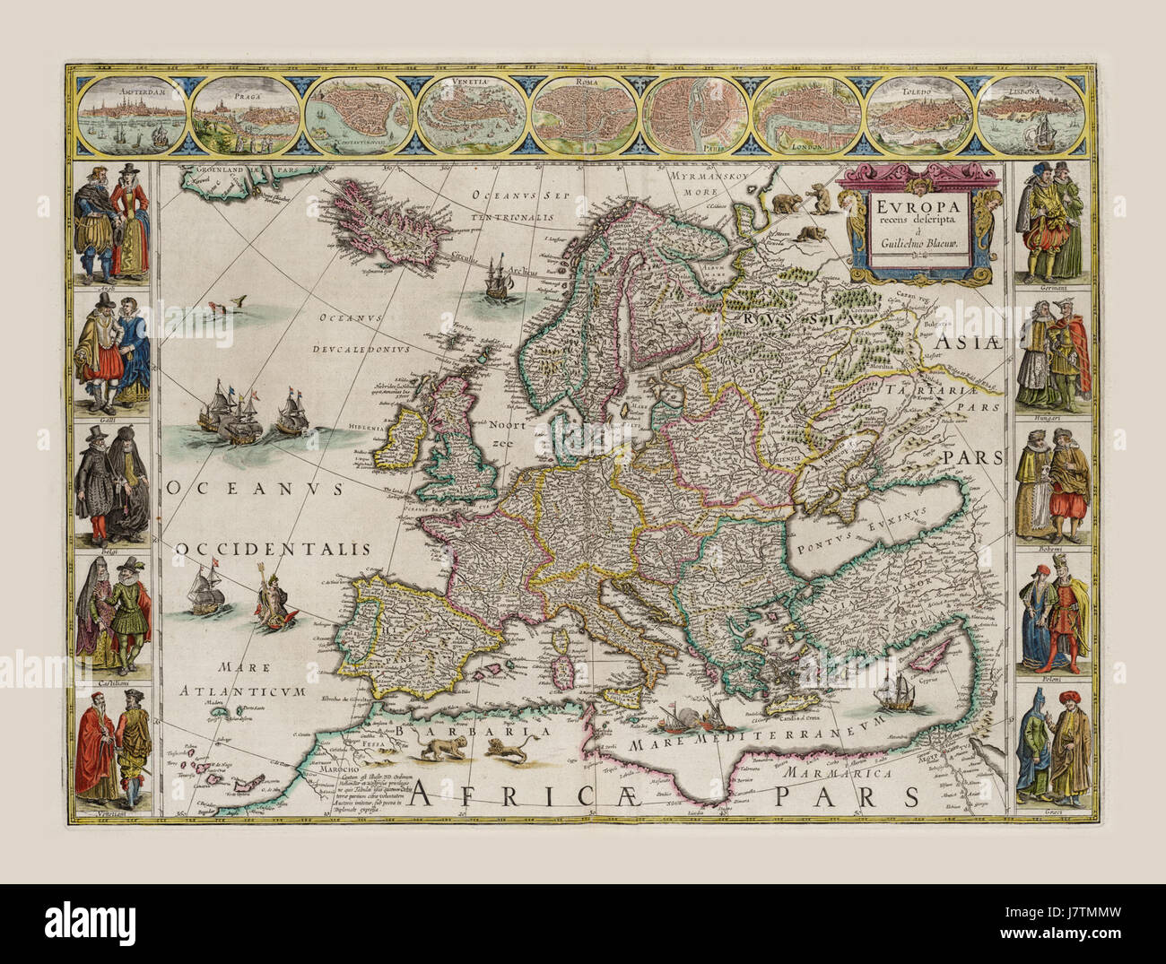 This 1644 map, created by Blaeu, presents a detailed representation of ...