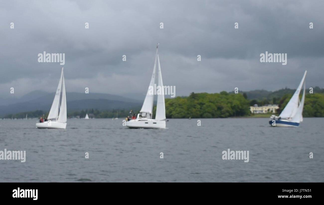 Sailing on LakeWindermere Stock Photo - Alamy