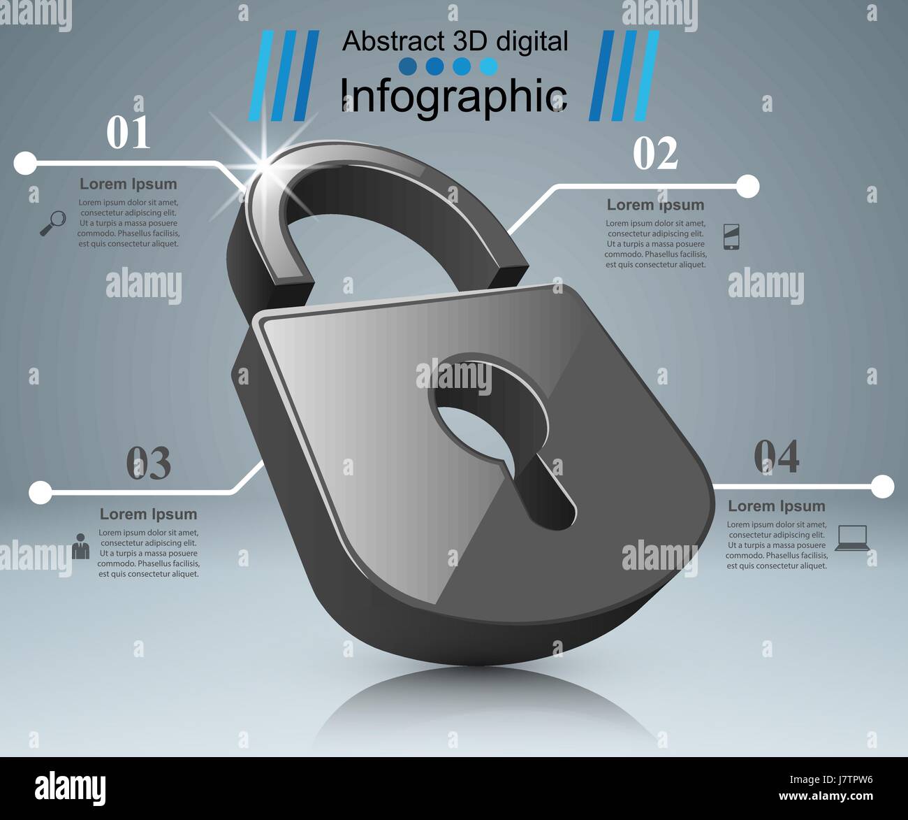 Infographic illustration. Lock icon Stock Vector Image & Art - Alamy