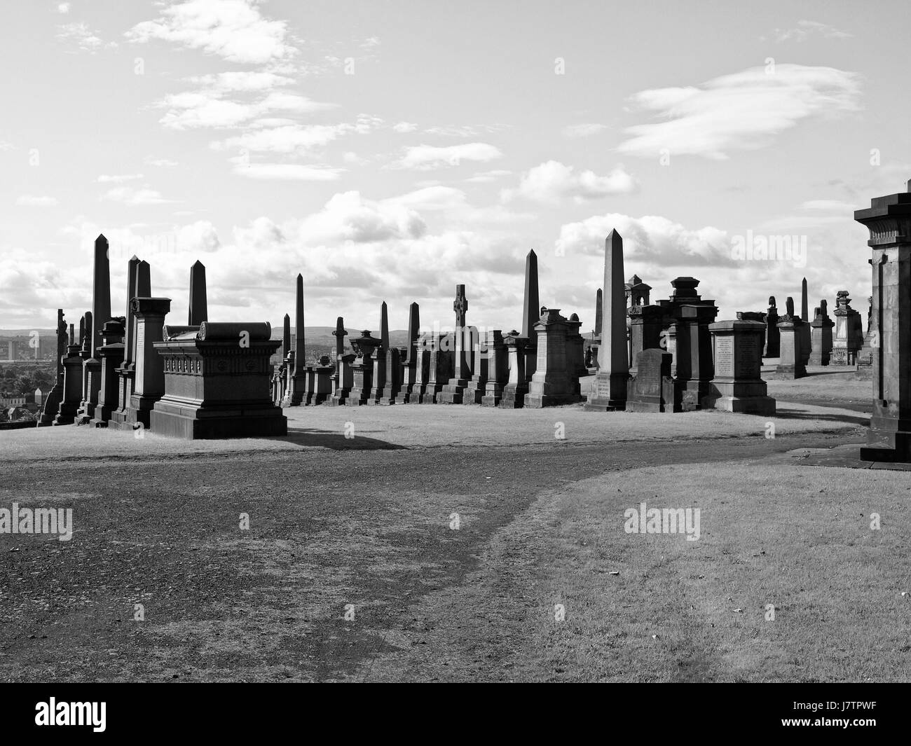 church garden cemetery britain glasgow gothic goth church garden ...