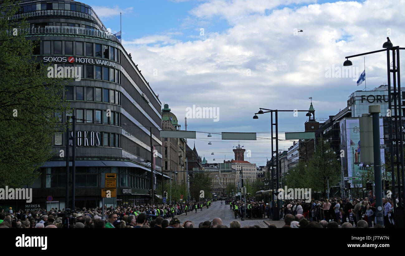 Funeral of Finnish President Mauno Koivisto May 25th, 2017 in Helsinki ...