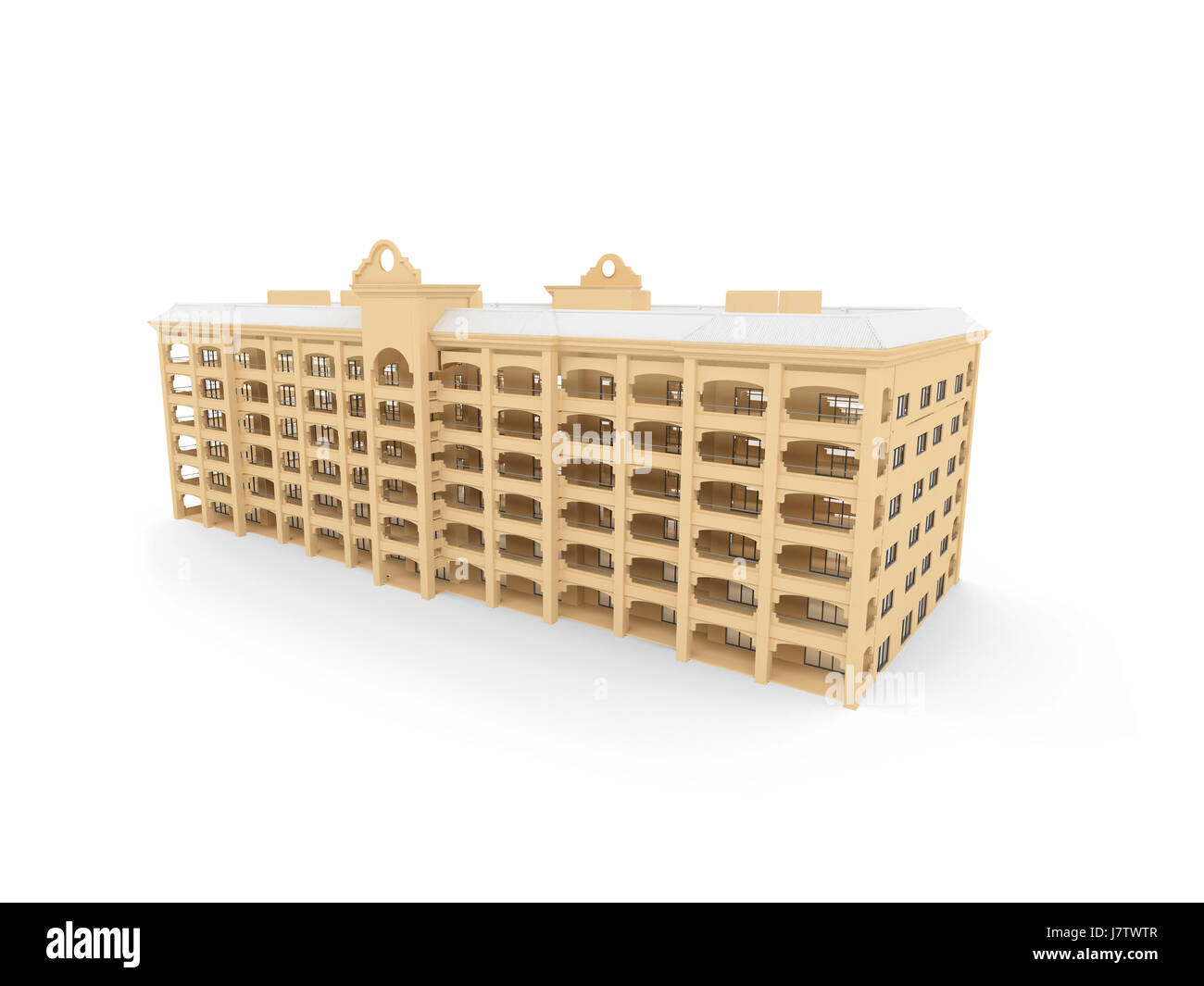 house building object build isolated graphic illustration hotel style ...
