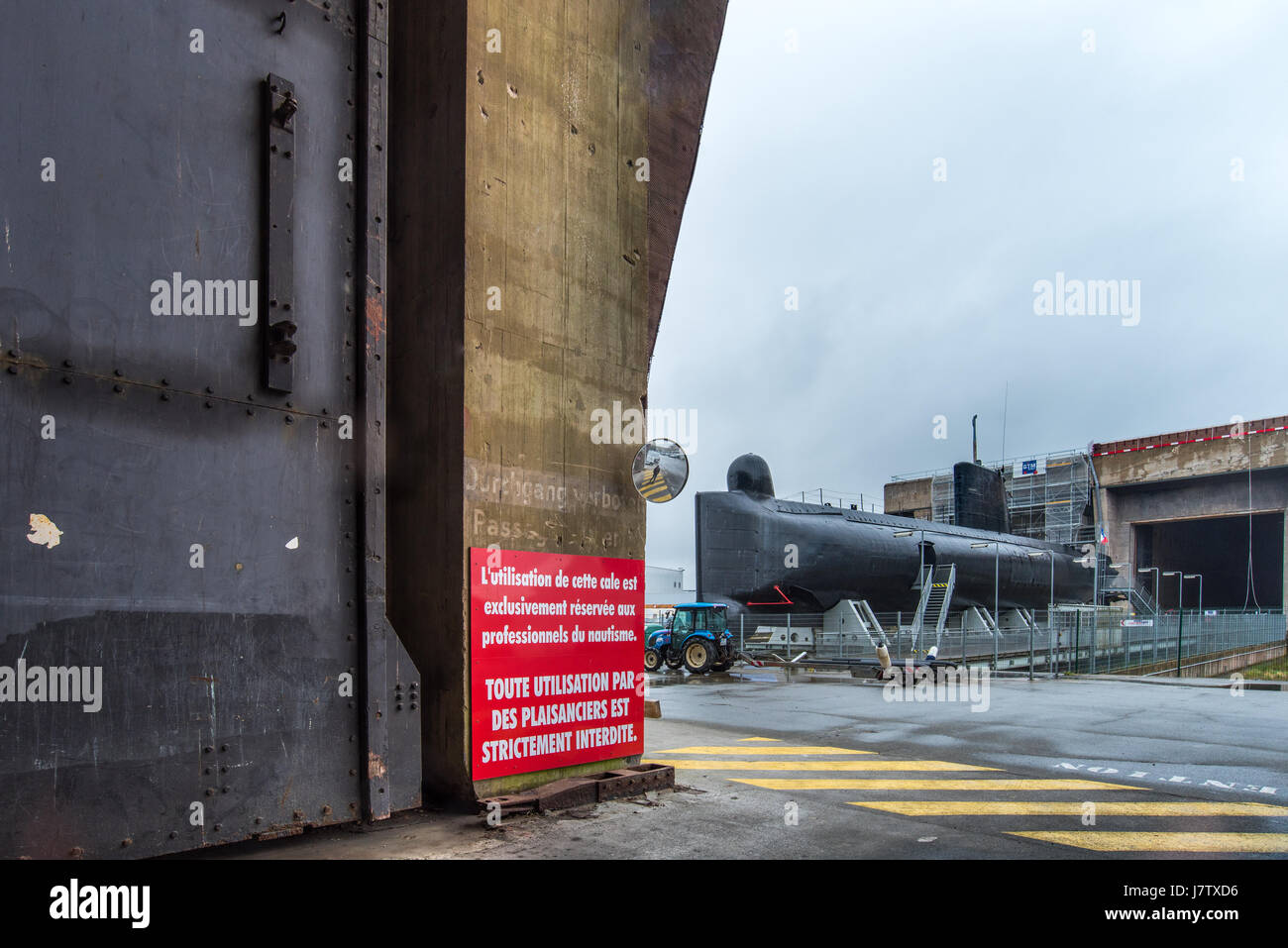 Lorient Brittany Keroman U-boat pens and bunkers Keroman submarine base ...