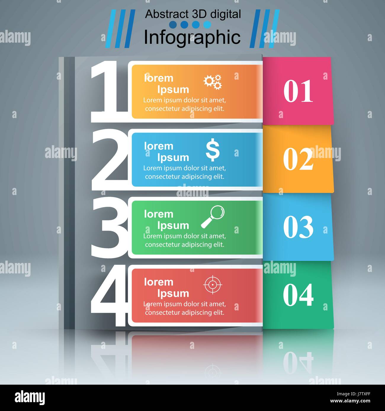 Notepad, notebok icon. Abstract infographic Stock Vector Image & Art ...