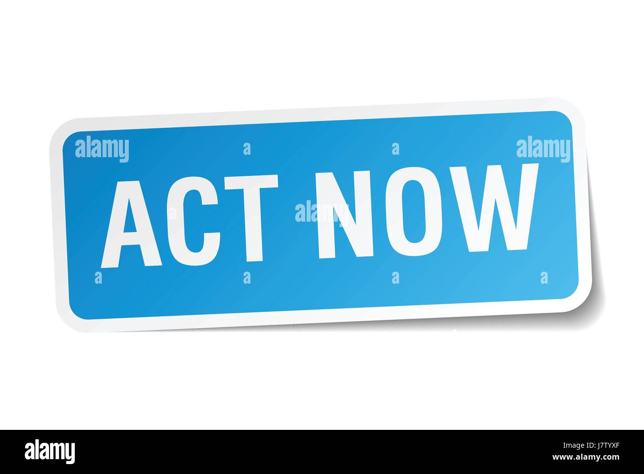 act now square sticker on white Stock Vector Image & Art - Alamy