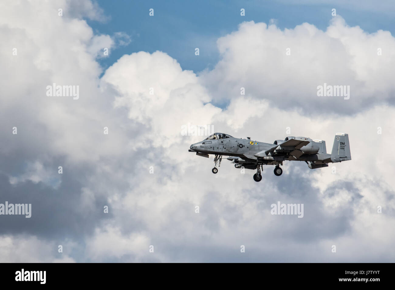 A-10 Thunderbolt jet fighter landing Stock Photo - Alamy