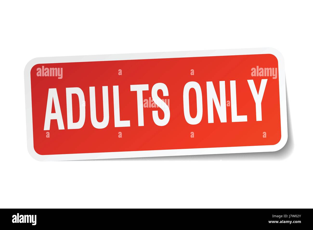 adults only square sticker on white Stock Vector Image & Art - Alamy