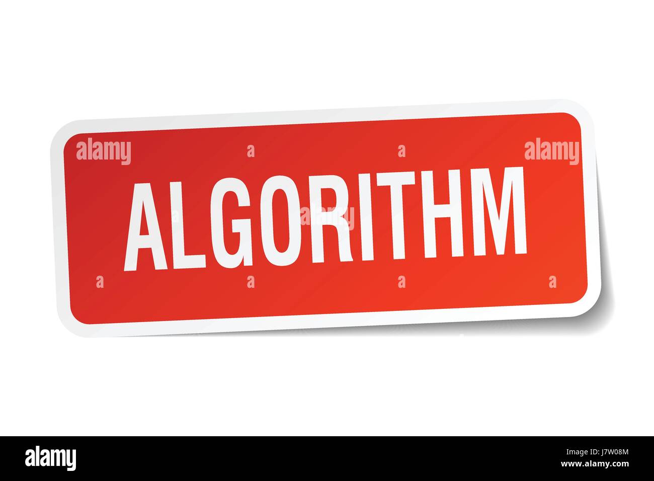 algorithm square sticker on white Stock Vector Image & Art - Alamy