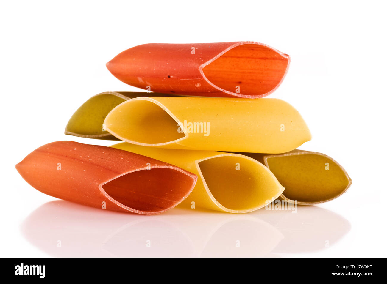 isolated raw pasta food aliment isolated green rough raw pasta nobody ...