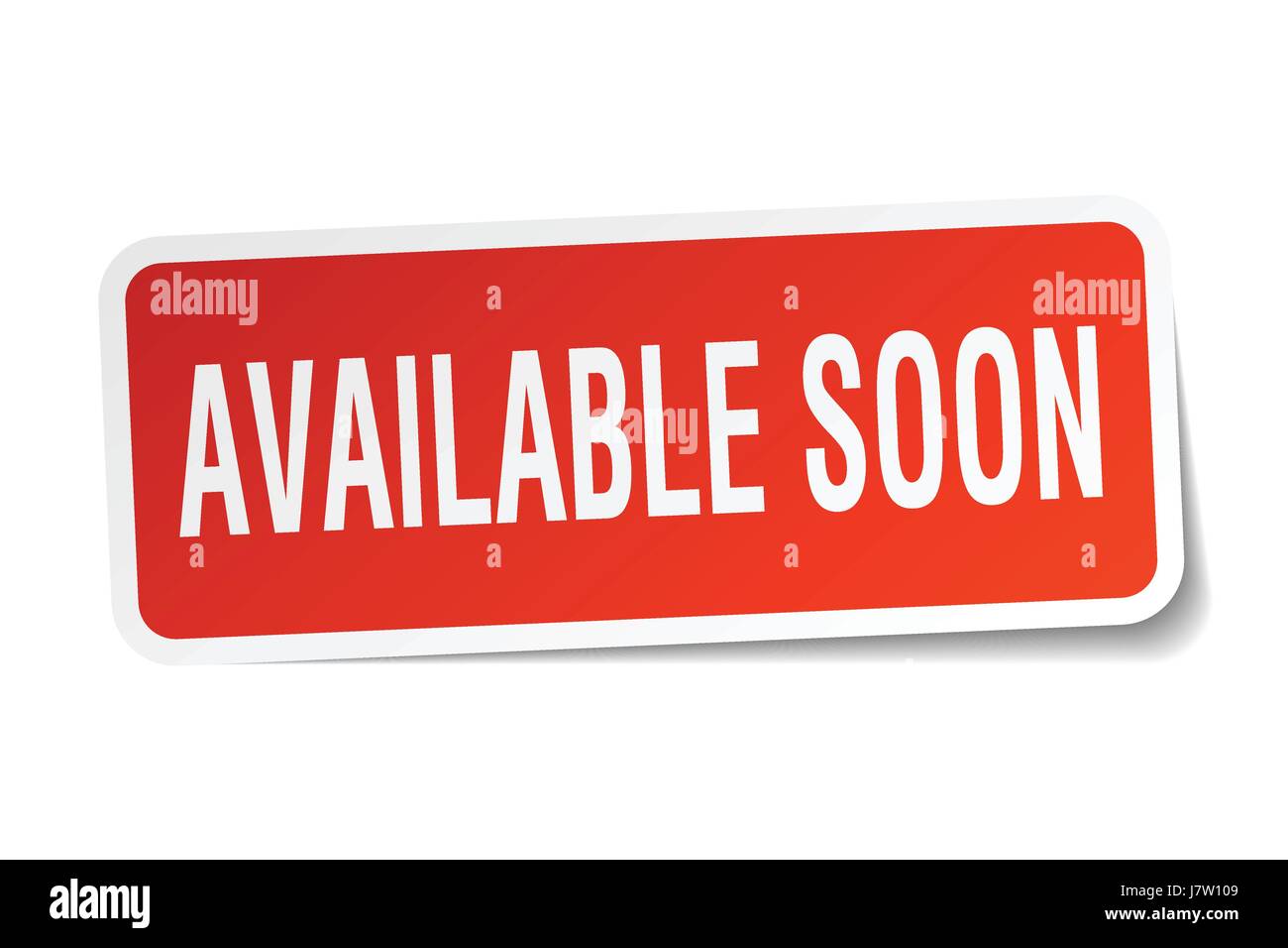 available soon square sticker on white Stock Vector Image & Art - Alamy