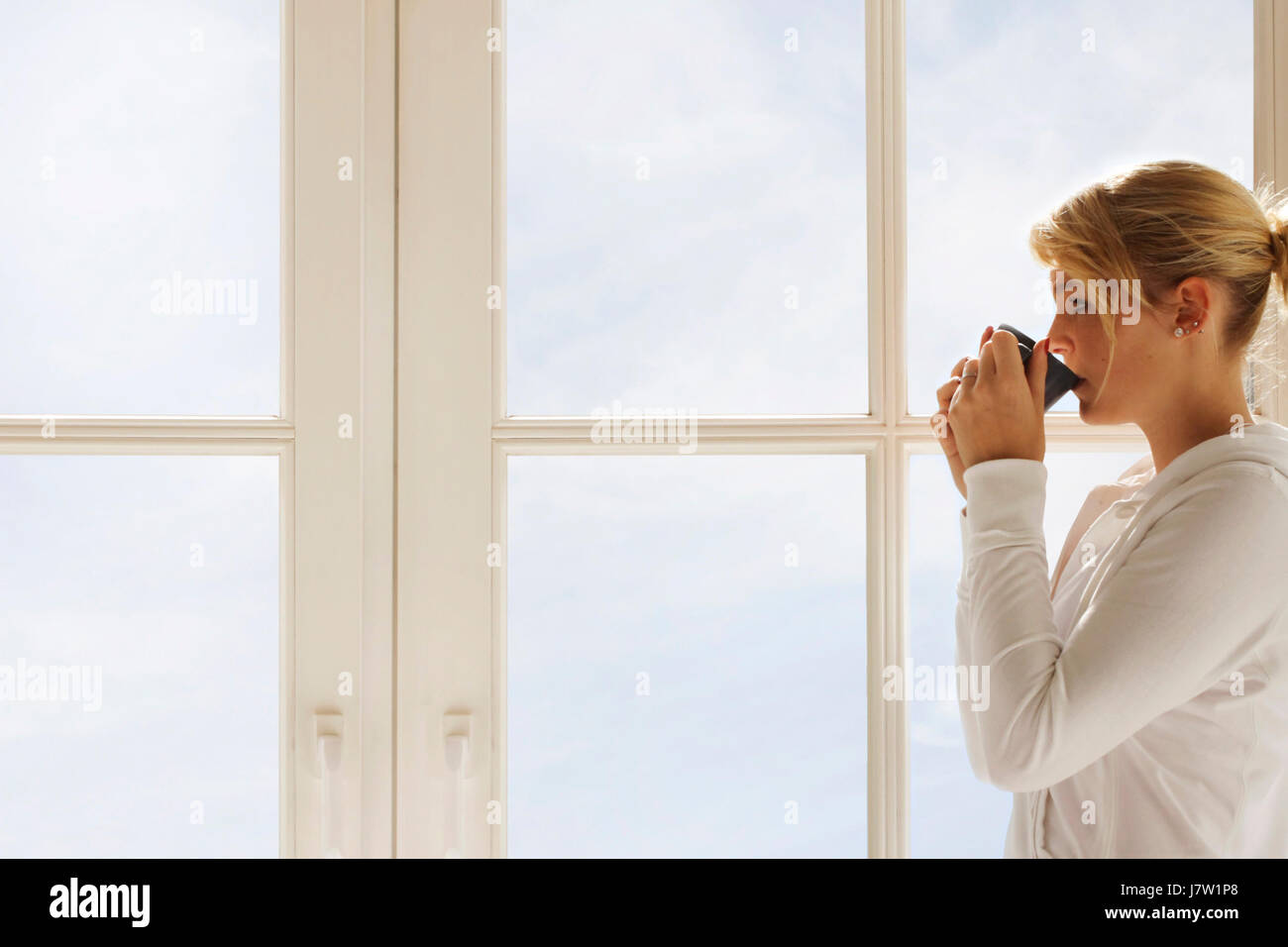 woman women relaxation window porthole dormer window pane morning ...