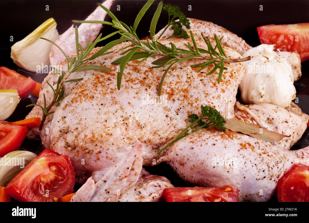 raw poultry food dish meal chicken cooked meat food aliment isolated ...