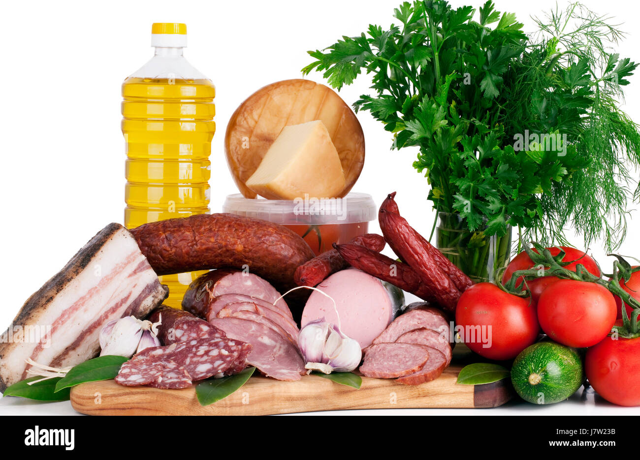sausage german salami russian ham assortment meat frankfurters food ...