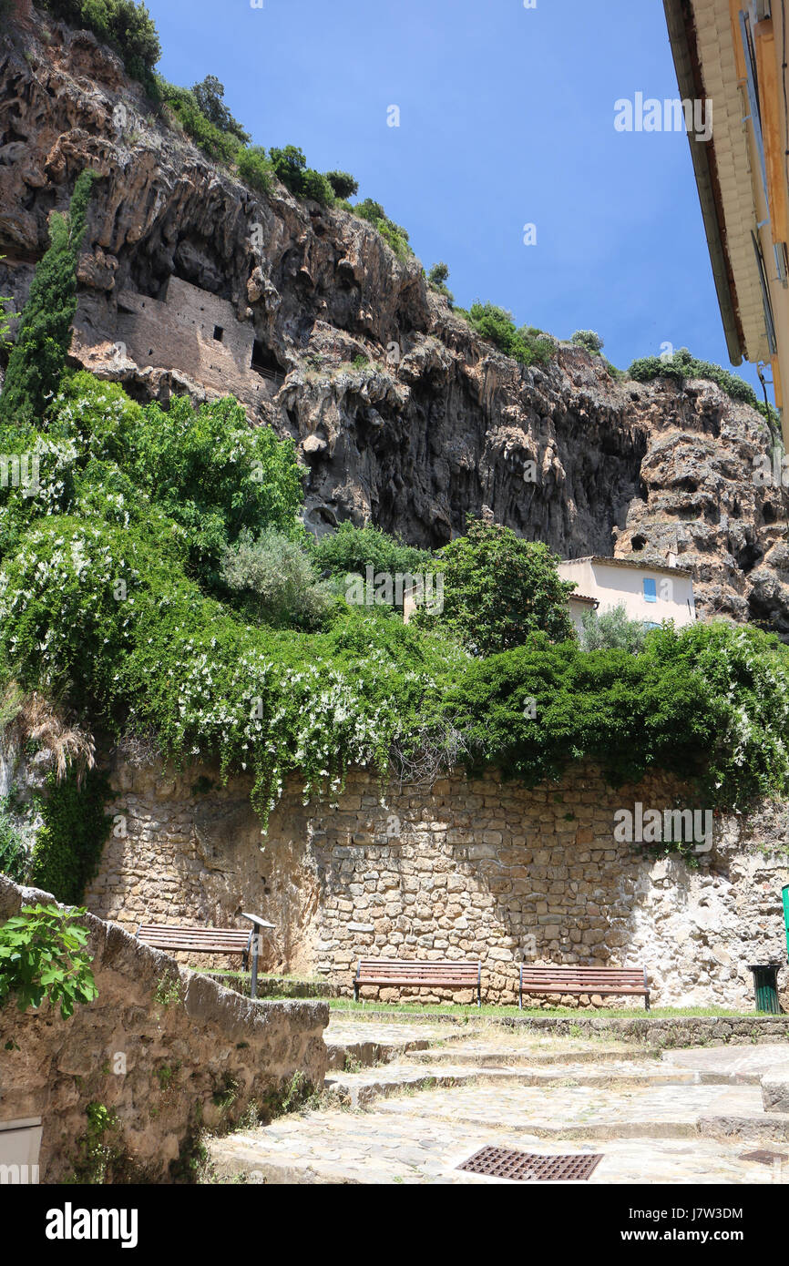 The village of Cotignac in Provence Stock Photo - Alamy