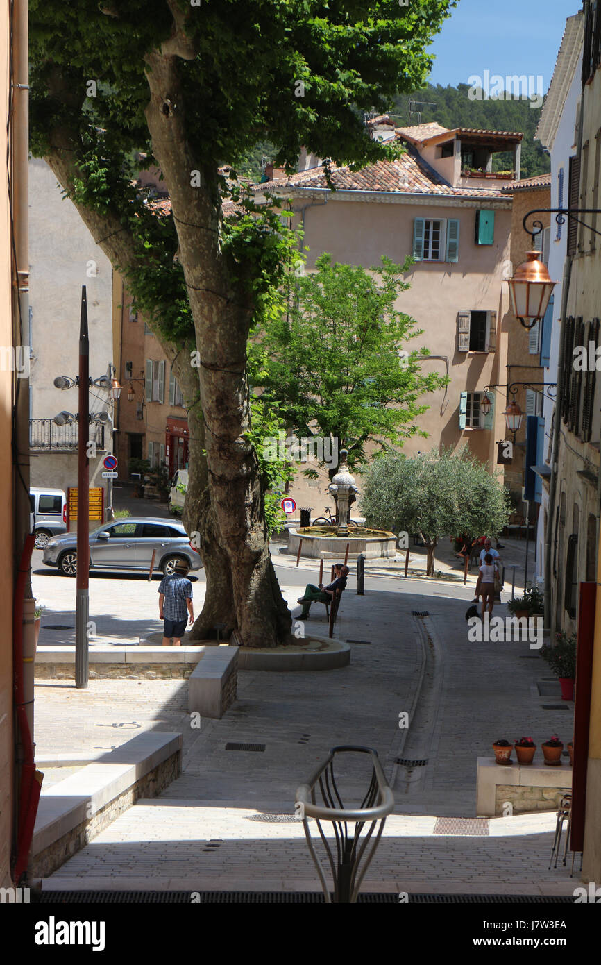 The village of Cotignac in Provence Stock Photo - Alamy