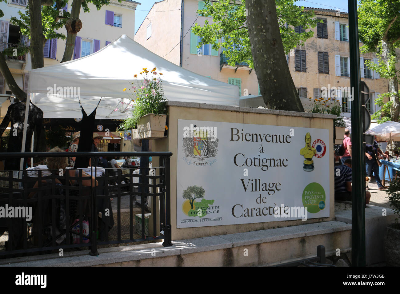 The village of Cotignac in Provence Stock Photo - Alamy