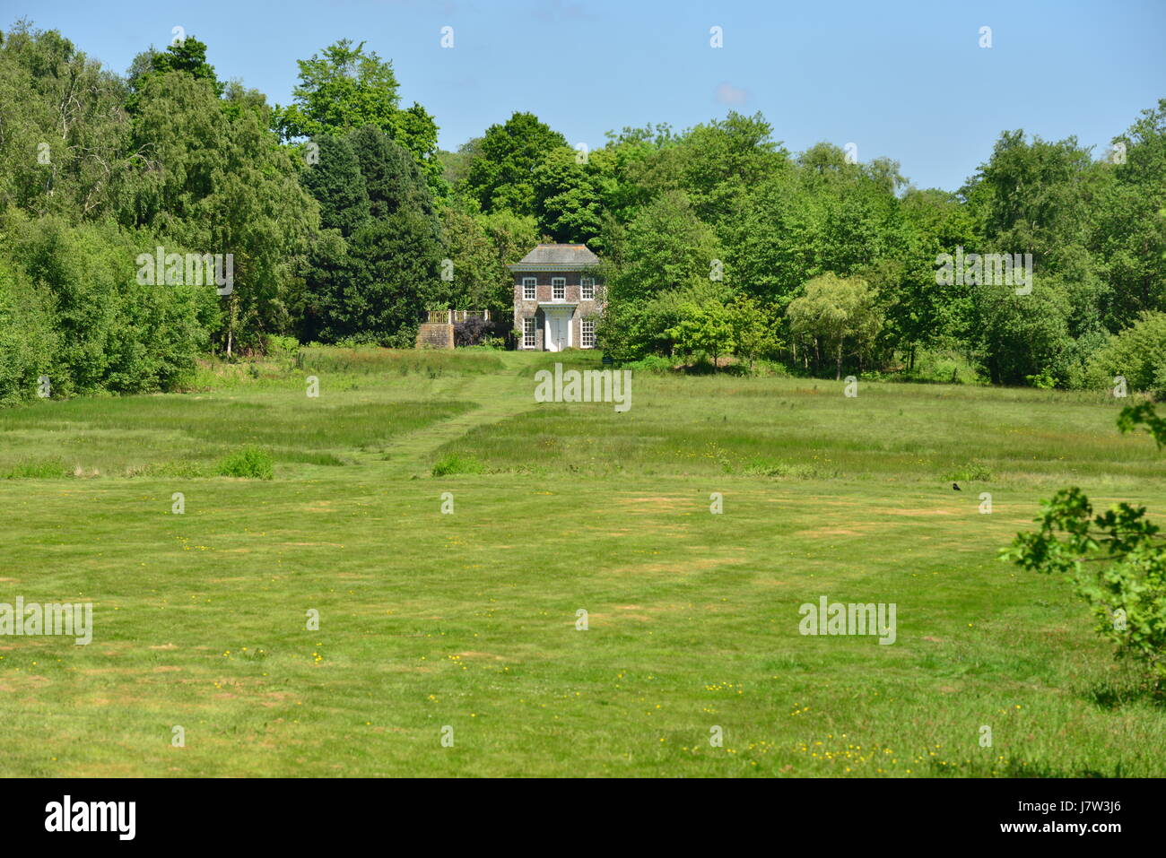 A very large lawn area on a country estate in Sussex Stock Photo - Alamy