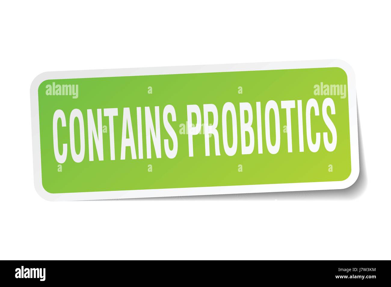 contains probiotics square sticker on white Stock Vector Image & Art ...