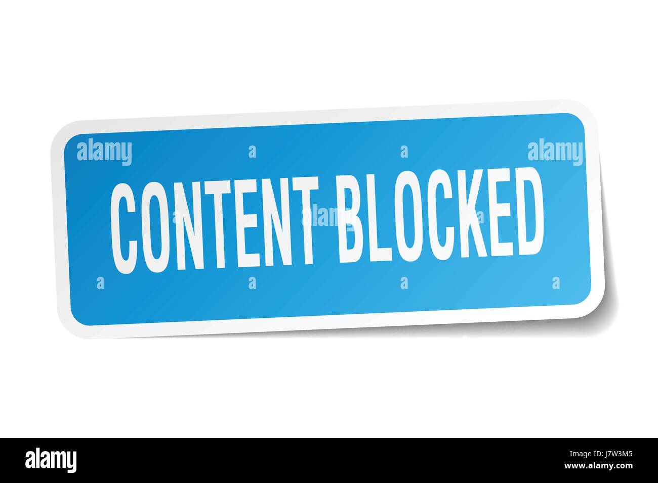 content blocked square sticker on white Stock Vector Image & Art - Alamy