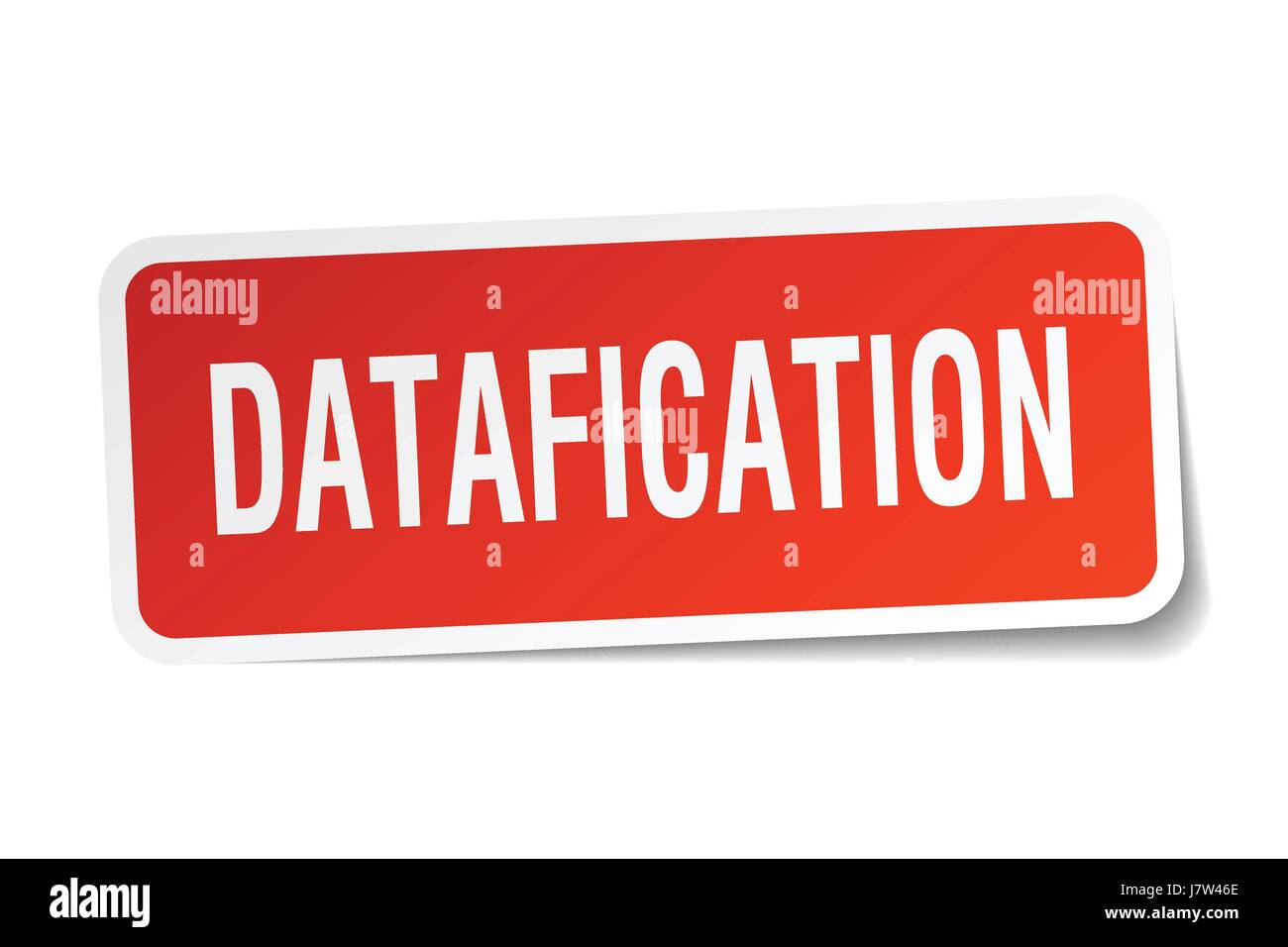 datafication square sticker on white Stock Vector Image & Art - Alamy