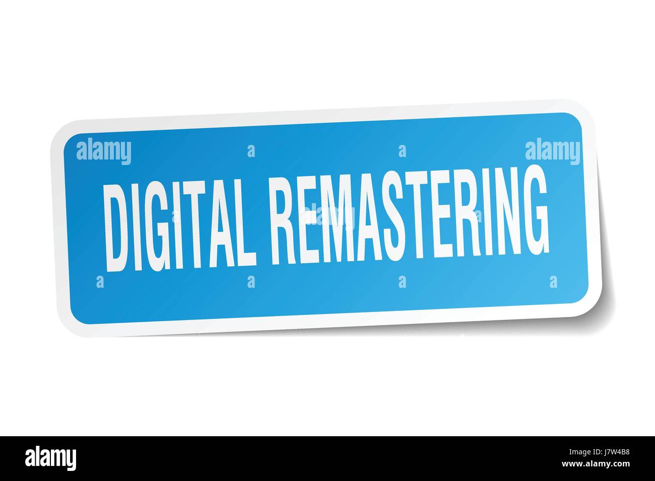 digital remastering square sticker on white Stock Vector Image & Art ...