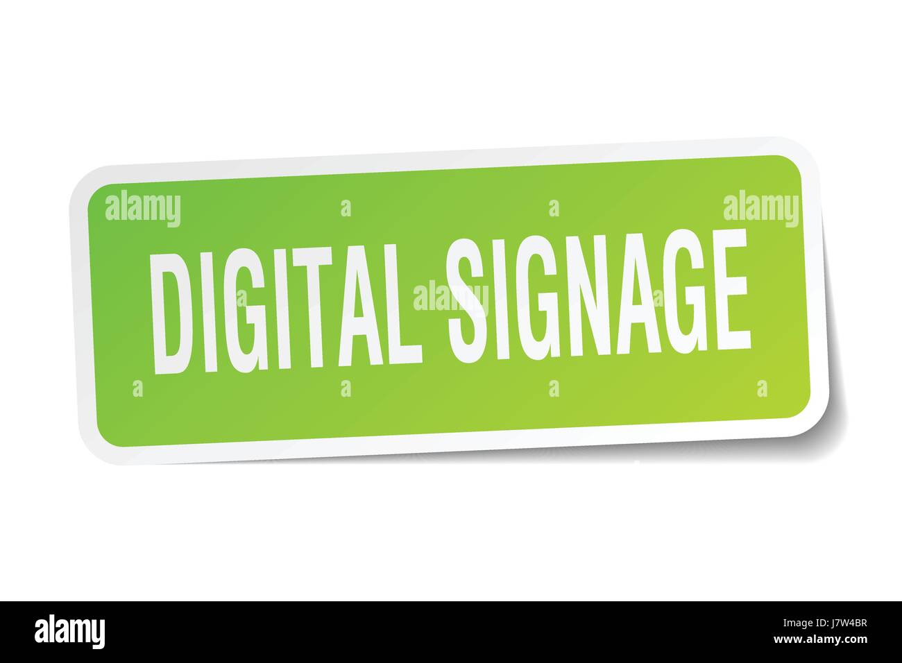 digital signage square sticker on white Stock Vector Image & Art - Alamy