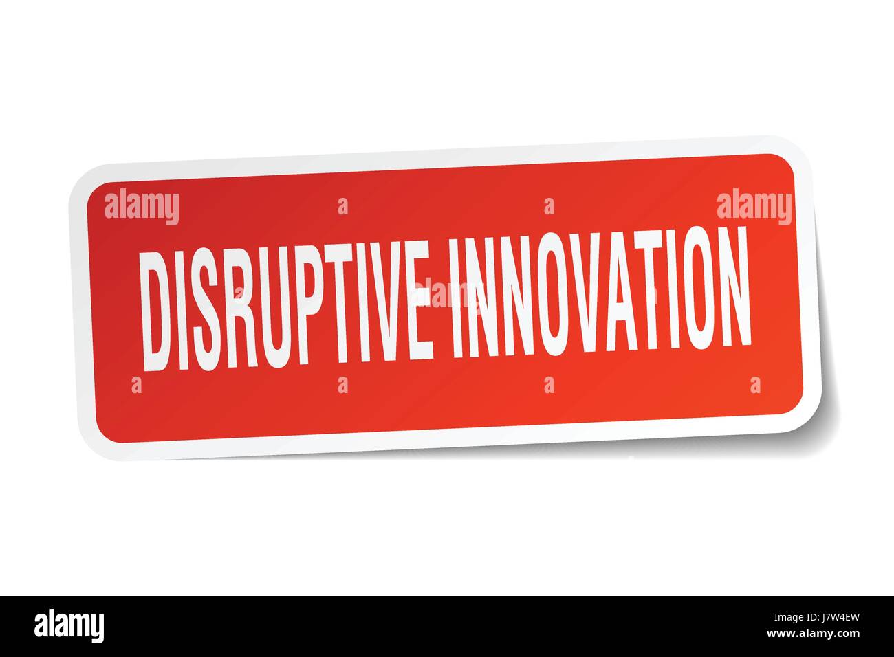 disruptive innovation square sticker on white Stock Vector Image & Art ...
